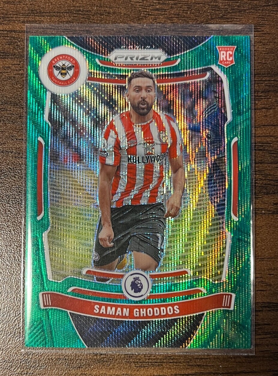SAMAN GHODDOS 2021 22 PRIZM PREMIER LEAGUE ROOKIE CARD GREEN WAVE 148 ...