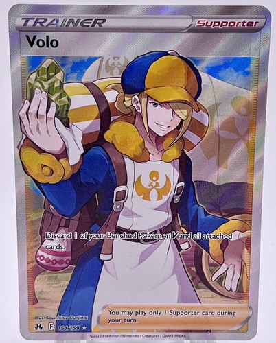 Volo - 151/159 - Crown Zenith - Full Art - Pokemon TCG - NM- Mint Card ...