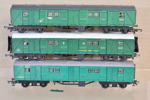 Triang Hornby R226 Set of3 Br Green South Utility Van Packs Coach Om | eBay