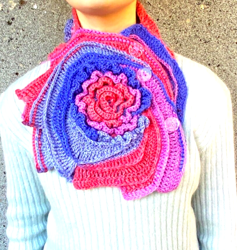 Women neck scarf Soft neck wrap Fashion neck shawl Flowers neck scarf ...