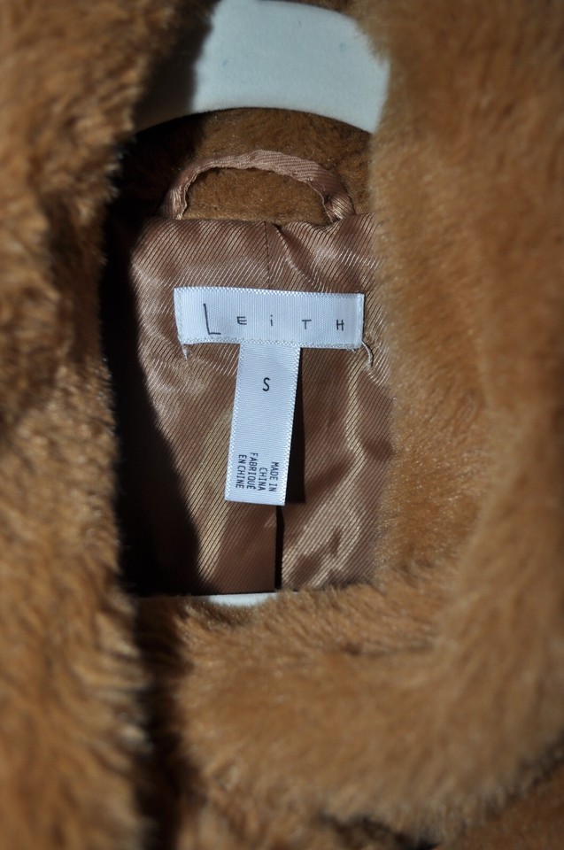 Women's Leith brown Faux fur jacket, Size Small | eBay