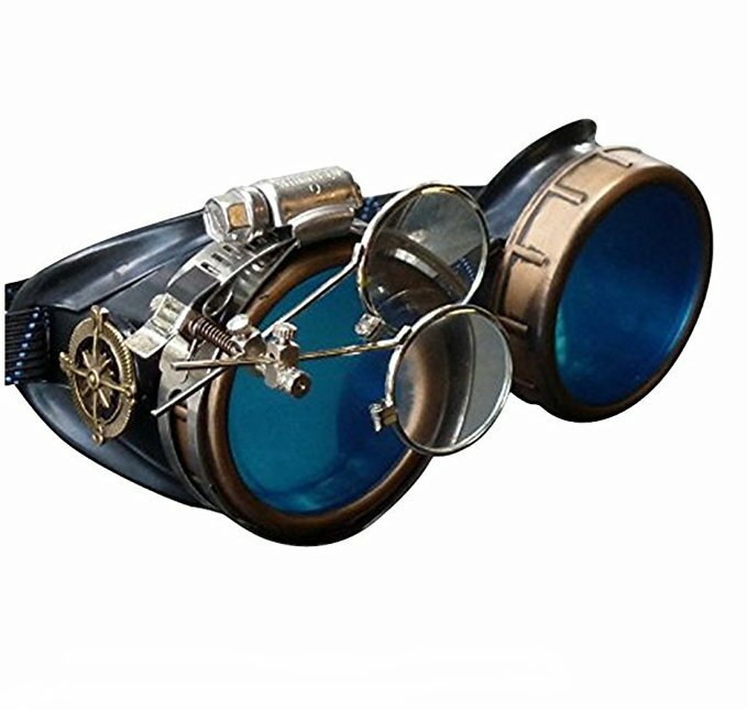 Victorian vintage Steampunk goggles costume accessory cosplay aviator ...