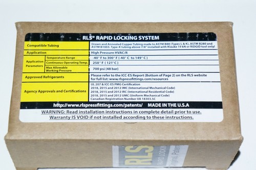 RLS Zoomlock 3/8 x 1/4 Inline Reducer Coupling Fitting Press Lock ...