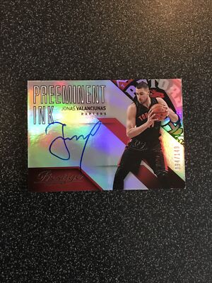 2014-15 Prestige Jonas Valanciunas Preeminent Ink Auto Autograph #94/ ...