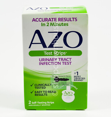 AZO Urinary Tract Infection TEST STRIPS 2 self-testing strips NIB 01/ ...