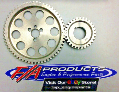 Small Block Chevy Reverse Rotation Marine Engine Timing Gear Set 2534/ ...