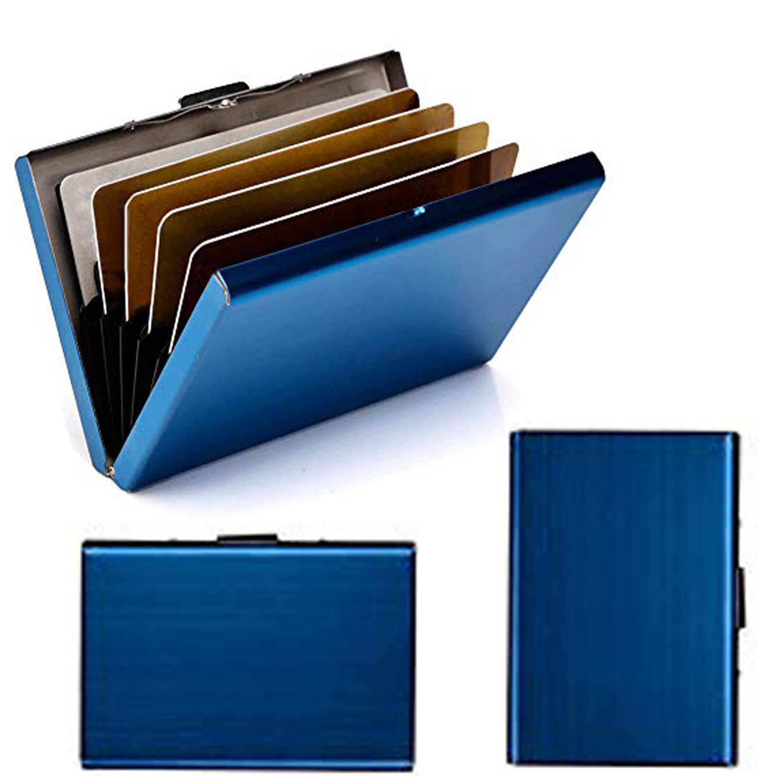 RFID Blocking Credit Card Holders Aluminum Protector Metal Wallet Thin ...