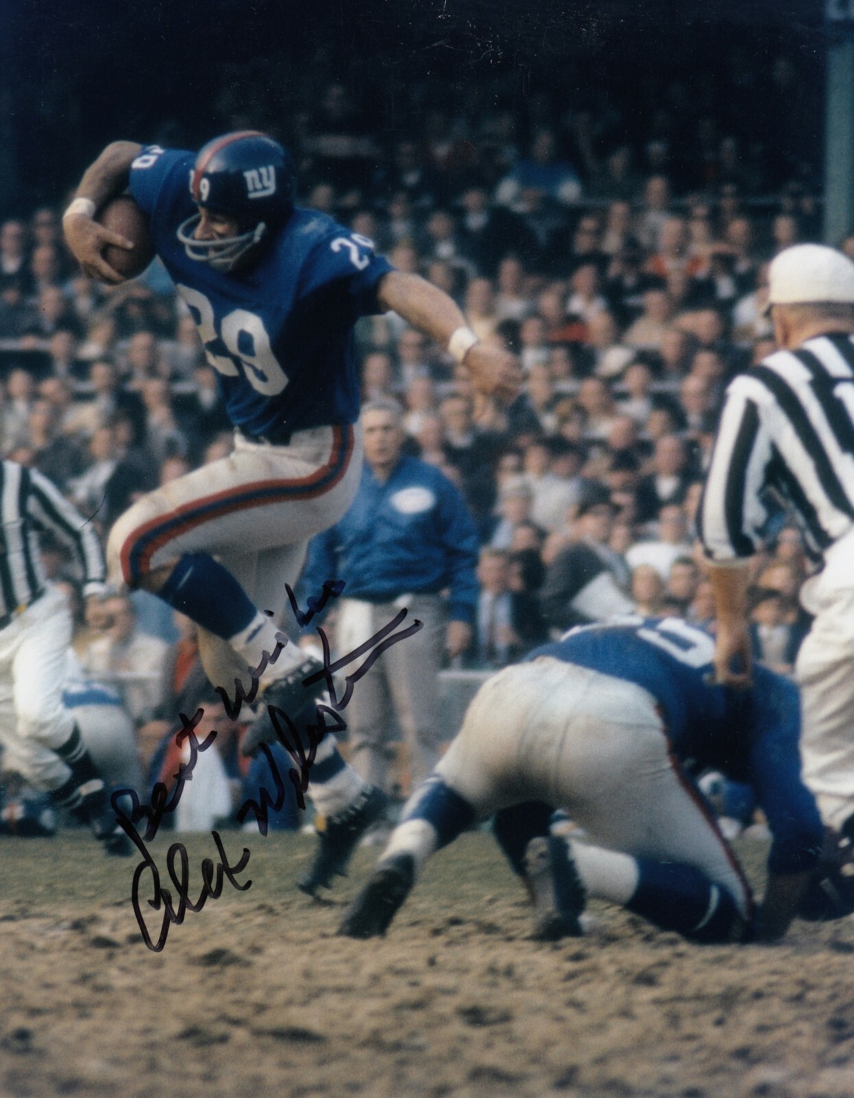 Alex Webster Pose 2 8x10 Photo Signed w/ COA New York Giants | eBay