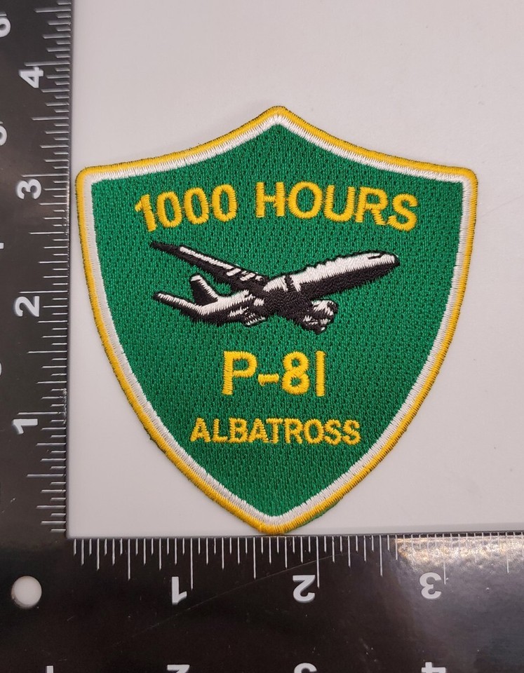 Flight Patch 1000 Hour Logo P-8I Albatross Plane Iron On | eBay