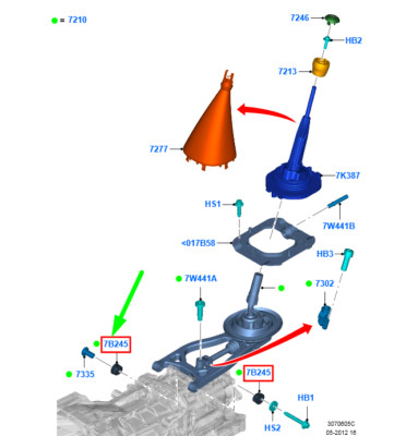 FORD RANGER T6 MK1 Gear Change Lever Damper 1734011 AB39-7B245-AA NEW ...
