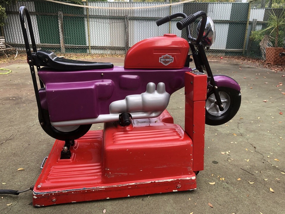 Vintage Coin Operated Motorcycle Kiddy Ride Harley Chopper Mancave ...