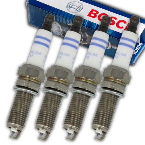 4x Bosch Zündkerzen 0242140512 YR6NPP332 für Mercedes C CLS CLK E S SL ...