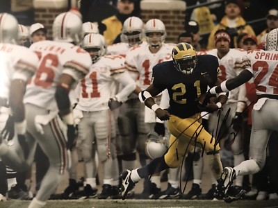 TIM BIAKABUTUKA RP SIGNED 8X10 PHOTO 1995 MICHIGAN vs OSU SIDELINE | eBay