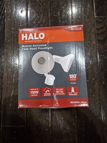 Cooper Lighting Halo MS185RW White Motion Activated Security Flood ...