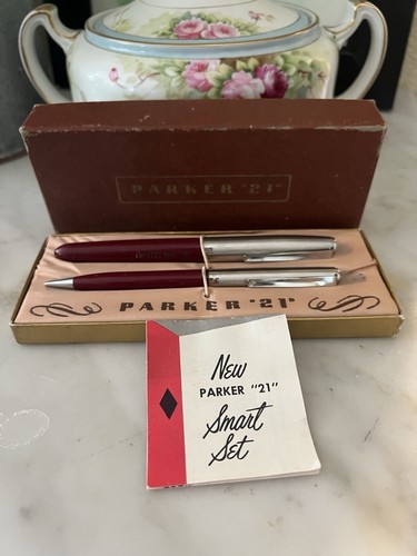 Vintage Parker Smart Set- Fountain Pen And Pencil, original box and ...