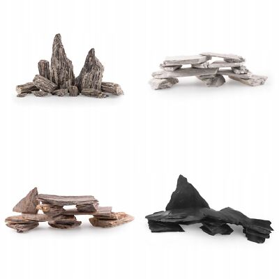 Aquarium Stone Slate Fish Tank Rock Decoration Ideal for Caves Shelters ...