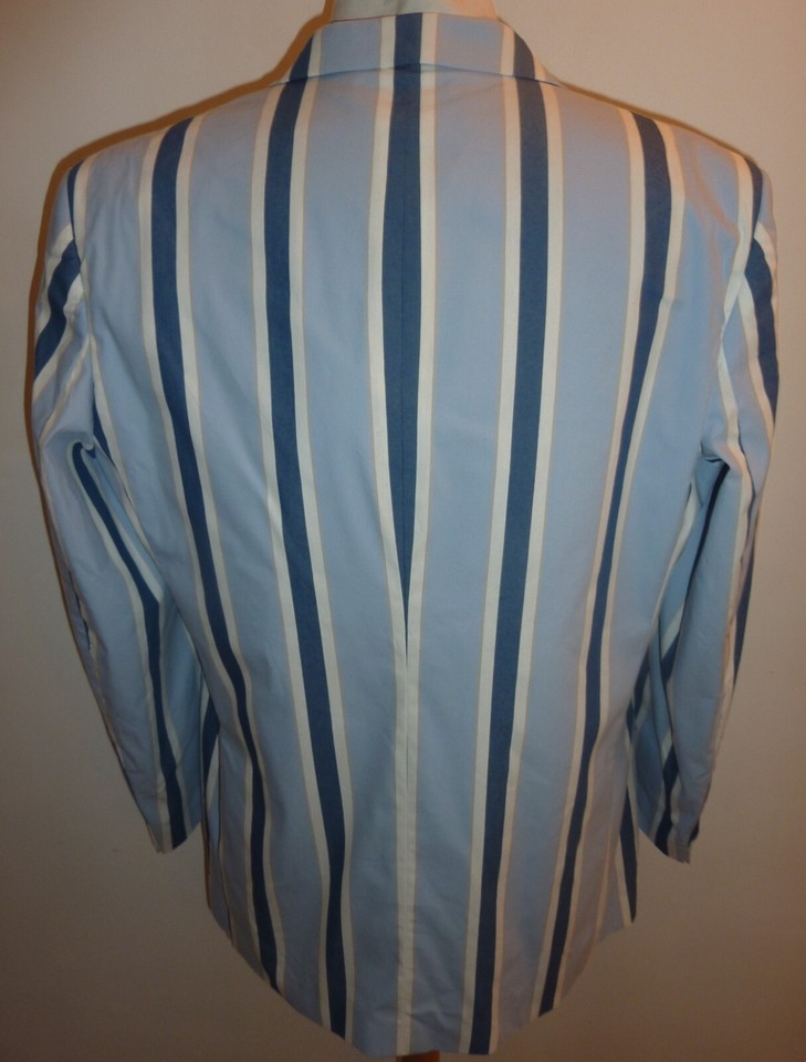 Samuel Windsor Blue Stripe Boating Blazer Men's Rowing Jacket 44 L ...