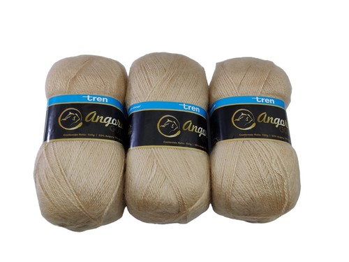 Tren Angora Wool Skeins Beige Cream Lot Of 3 | eBay