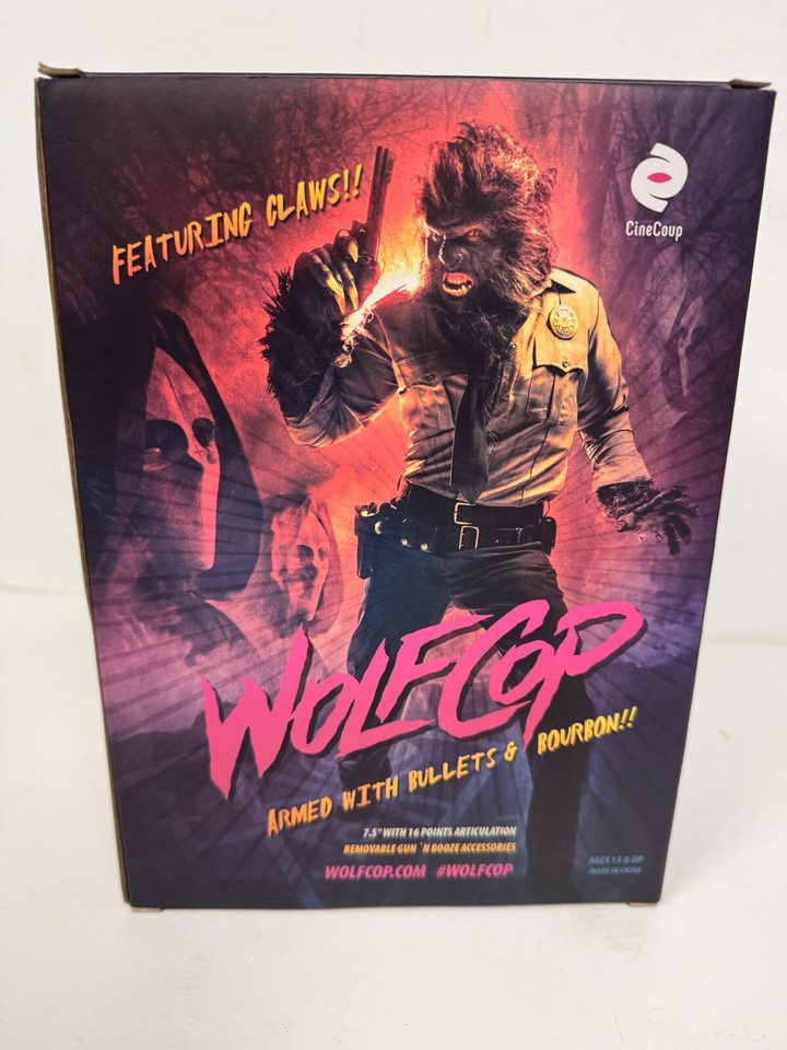 *NEW* Cinecoup WolfCop 7.5" Action Figure w/Gun & Bourbon ONLY SOLD ...