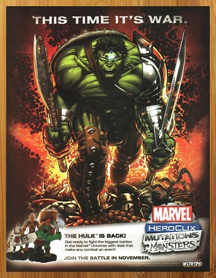 2007 Marvel HeroClix Game Mutations & Monsters Print Ad/Poster ...