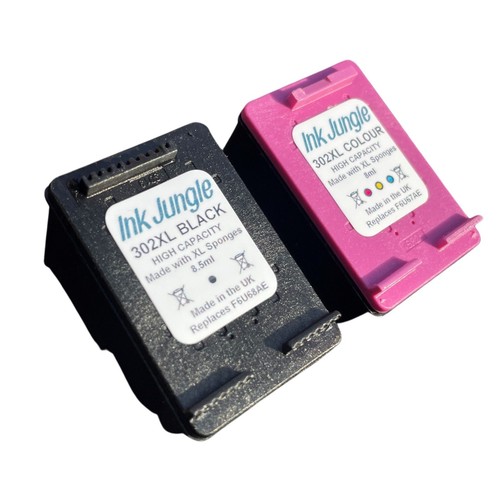 Refilled 302XL Black & Colour Ink Cartridge For HP OfficeJet 4655 ...