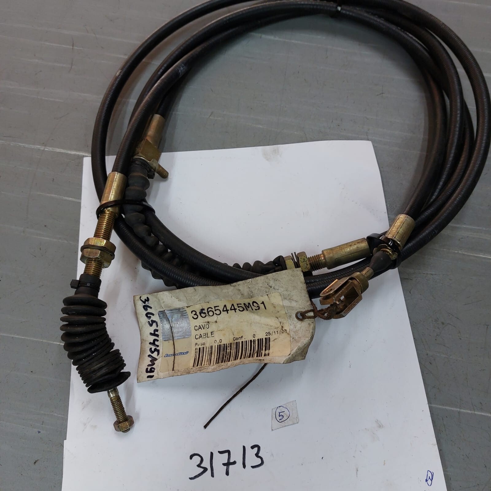 NOS NEW TRACTOR PARTS 3665445M91 THROTTLE CABLE LANDINI | eBay