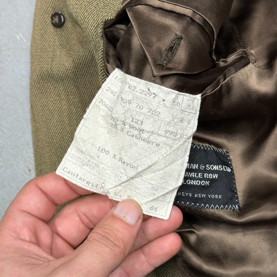 H. Huntsman & Sons 11 Savile Row Wool Cashmere Coat Twill Overcoat ...