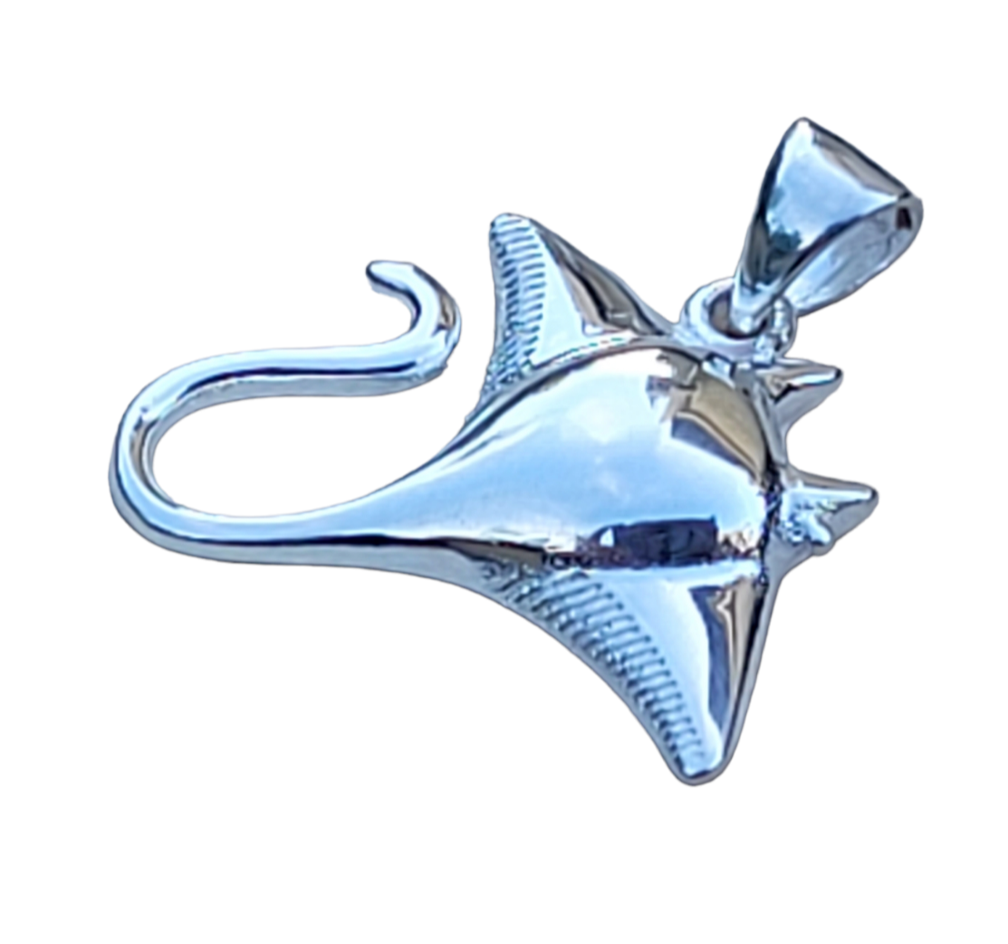 925 Sterling Silver Stingray Pendant - Silver 18 mm Stingray Pendant | eBay