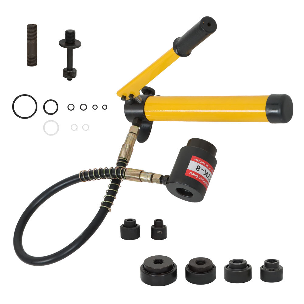 10 Ton 1/2 Inch - 2 Inch With 6 Dies Hydraulic Knockout Punch Driver ...