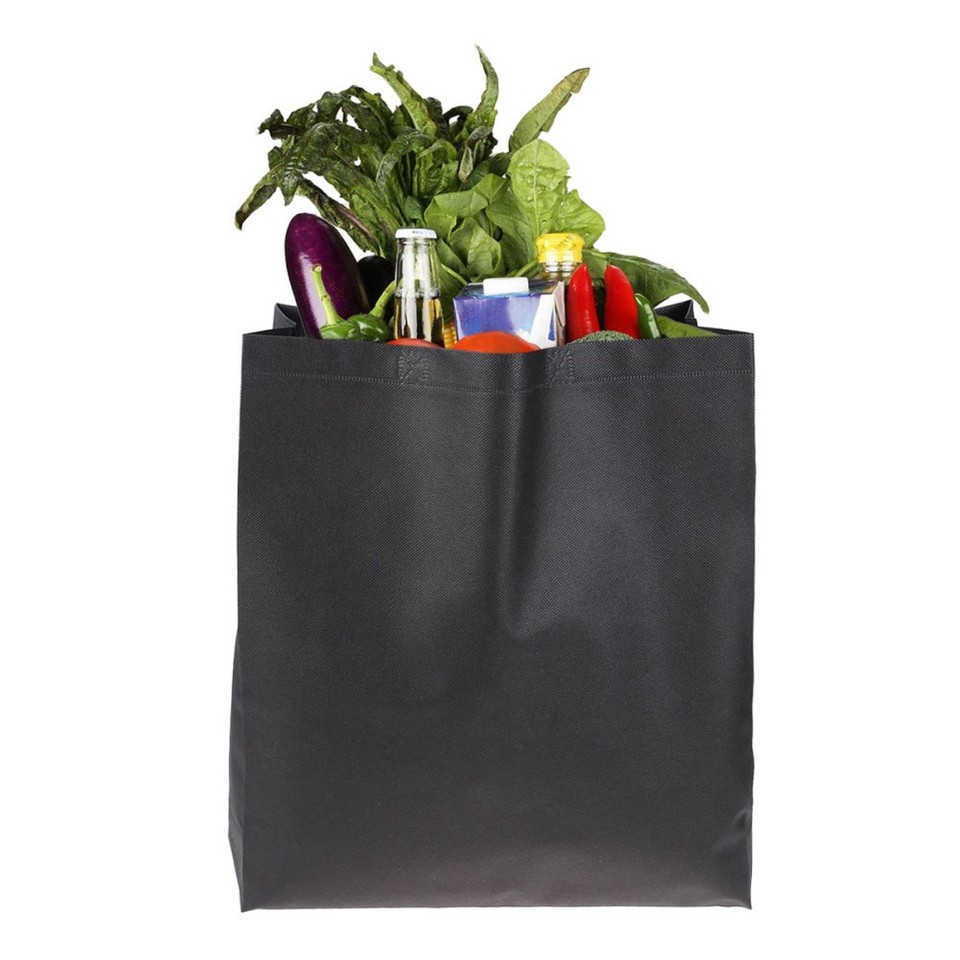 2 Pcs Shoping Bags Simple Non-woven Tote Handbag Foldable Shopping ...