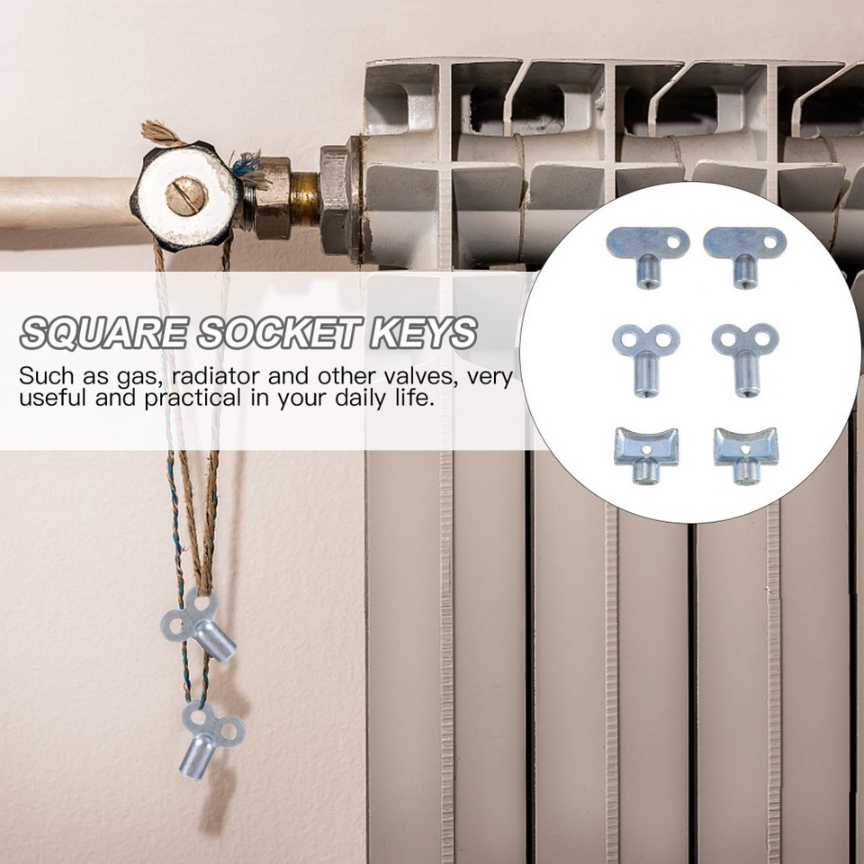 6 Pcs Radiator Valves Exhaust Vent Key Bleed Air Keys for Bleeding | eBay