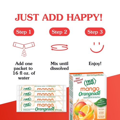 True Orange, Mango Orange Drink Mix, 10-count (Pack of 4) | eBay