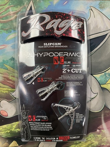 Rage Hypodermic No Collar 100 Grain Expandable Broadhead - Arrow ...