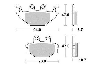 Pastiglie freno Sint Grip per TGB TARGET 550 IRS EFI 4X4 2012-2012 ...
