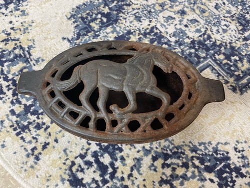 Cast Iron Wood Stove Steamer Humidifier Decorative Horse Pattern. | eBay