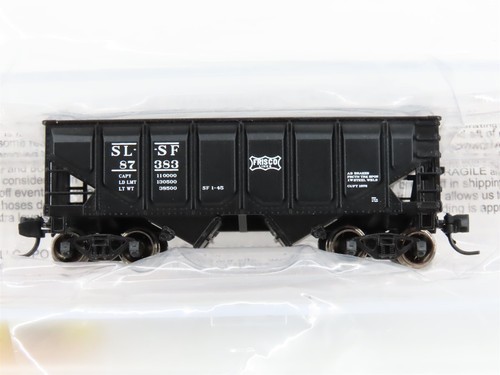 N Scale Bluford Shops #62111 SL-SF Frisco 2-Bay Hopper #87383 w/ Load ...