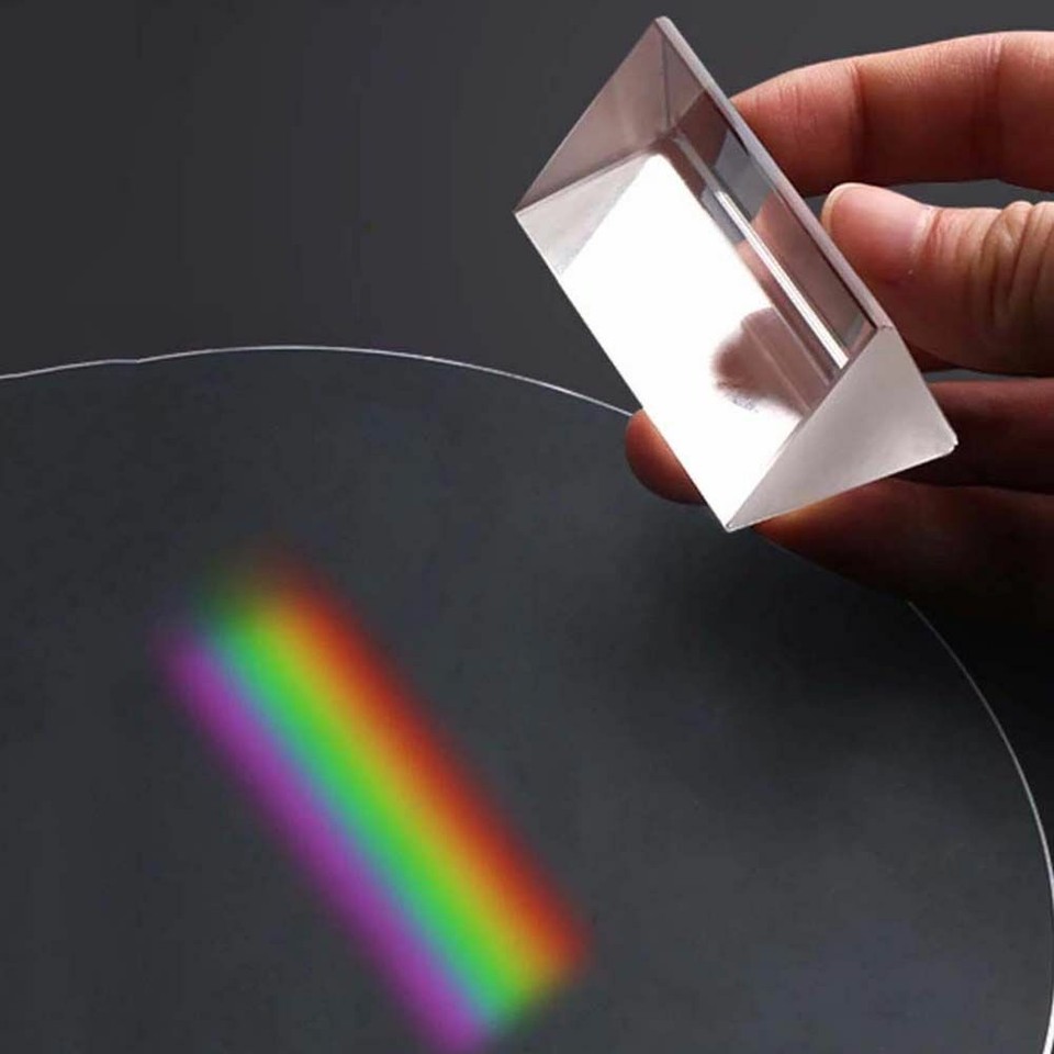 Kids Physics Science Toys Glass Reflecting Triangular Color Prism ...