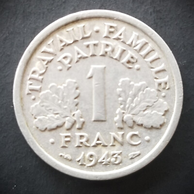 France 1943 ~ 1 Franc Coin ~ KM# 902.1 | eBay