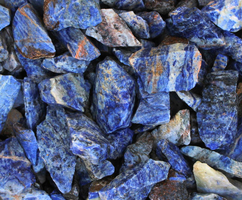Sodalite "Granite" - Rough Rocks for Tumbling - Bulk Wholesale options ...