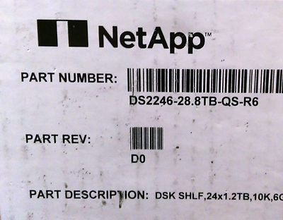 NetApp DiskShelf DS2246 with 24 x 1.2TB Hard Drives X425A-R6 DS2246-28 ...