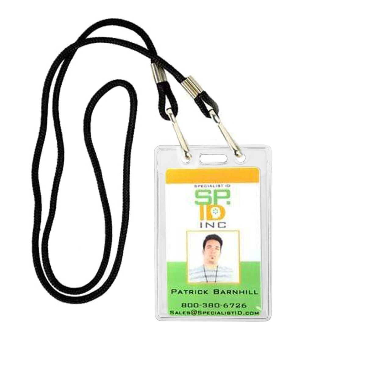 Id Badge Sleeve Protectors 5 Pack Zwart Hard Plastic Badgehouder