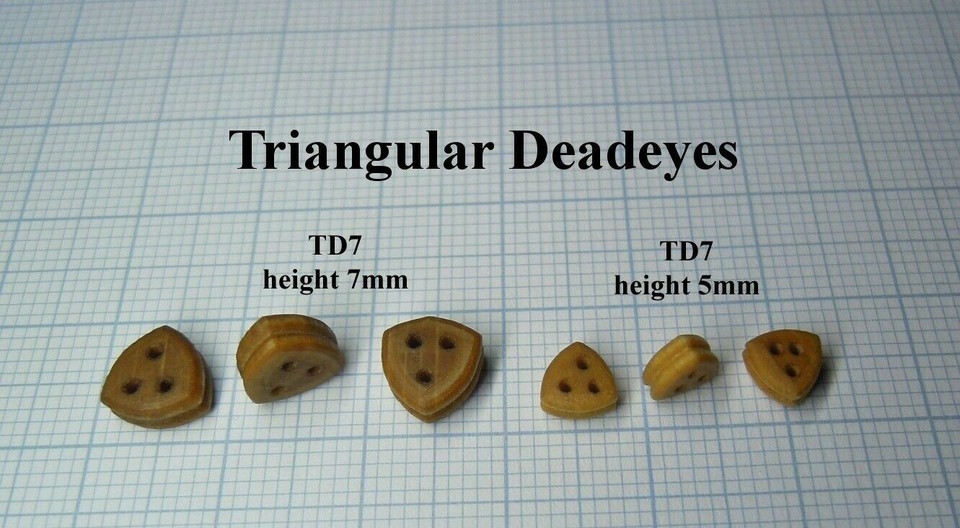 Airfix Golden Hind 1:72 - set of 285pcs CNC Walnut blocks for rigging ...