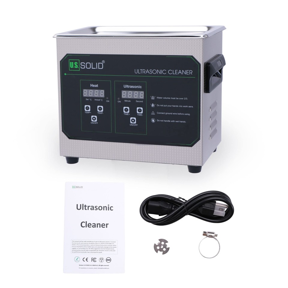U.S. Solid Ultrasonic Cleaner 3L 0.8gal 40KHz Stainless Steel | eBay