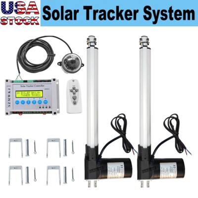 12" 6000N Linear Actuators&Electronic Controller DIY Dual Axis Solar ...