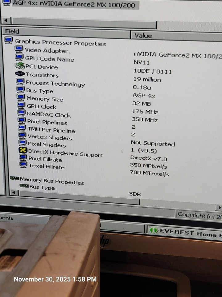 Nvidia GeForce2 MX 200 32Mb AGP Graphics Card Retro Gaming working #V7B ...