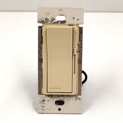 Lutron DV-600P Single-Pole Dimmer Wall Light Switch - Ivory, Glossy ...