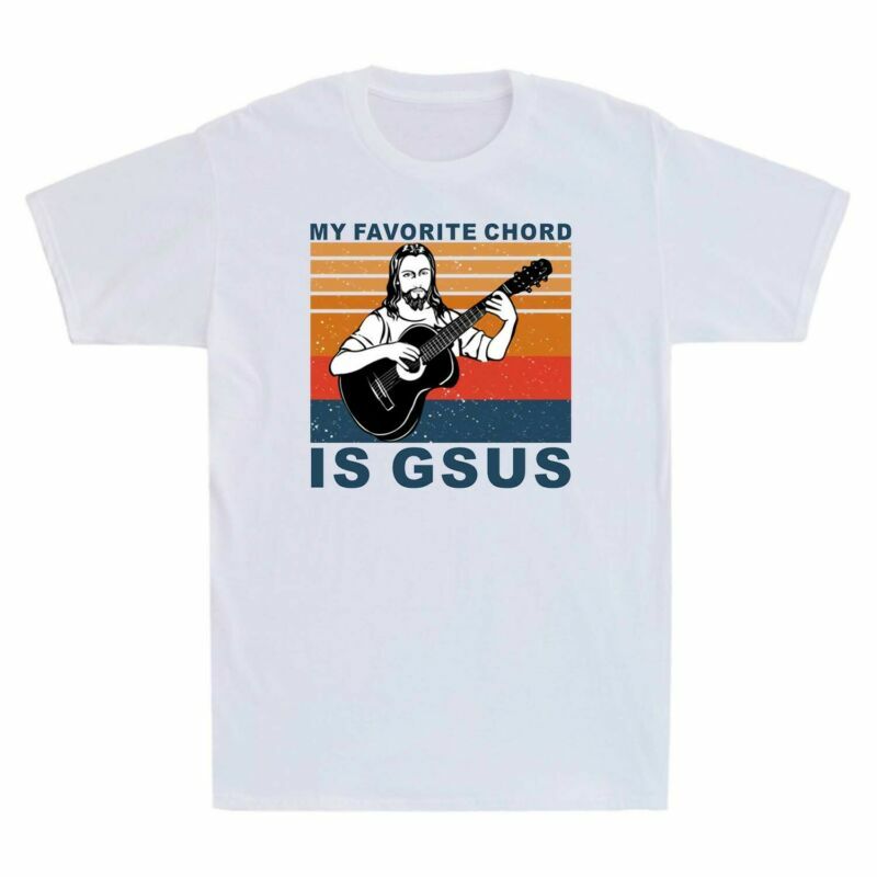 Funny Guitarist My Favorite Chord Is Gsus Men's Short Sleeve T Shirt ...