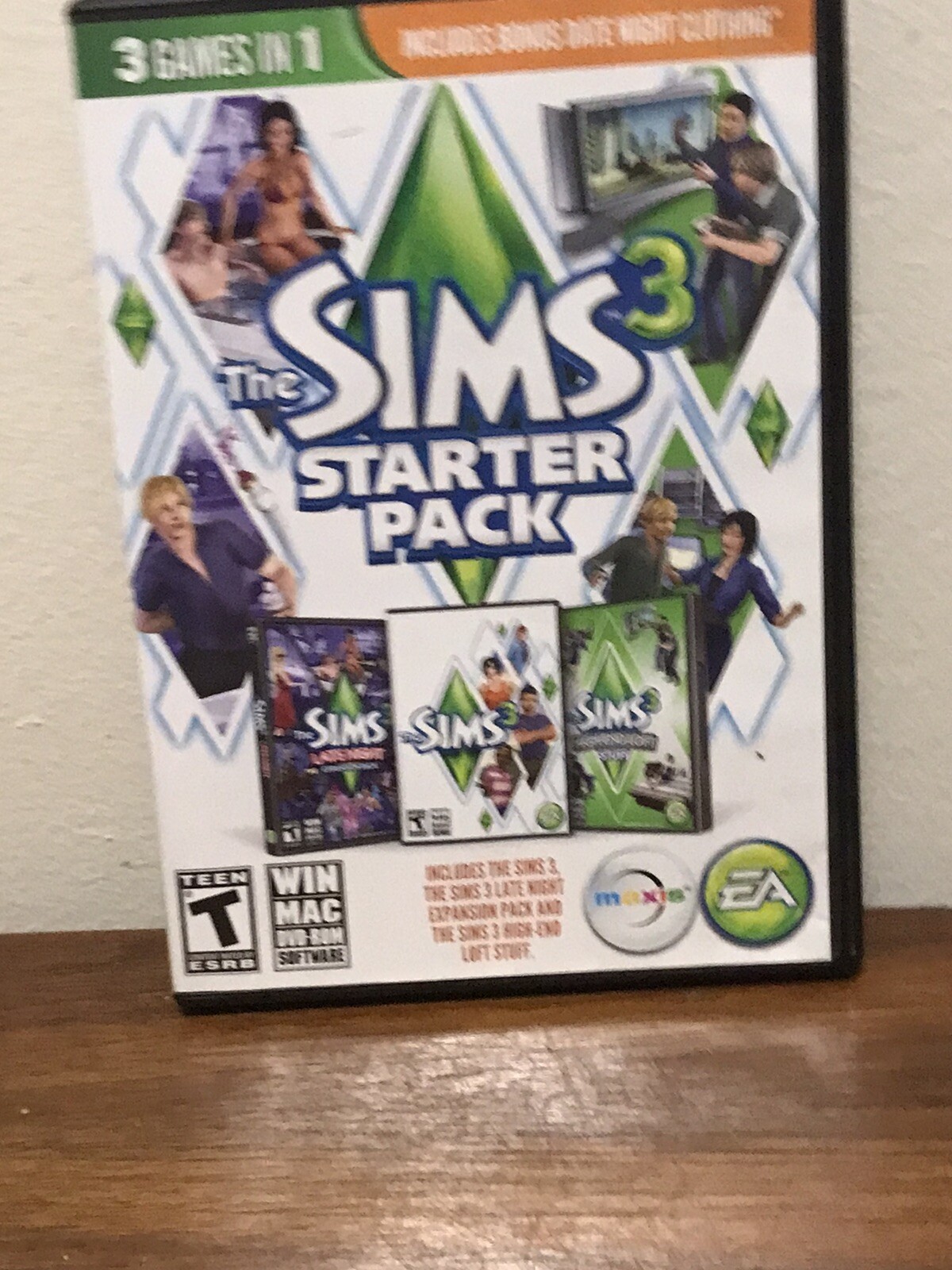 The Sims 3: Starter Pack 3 Games in 1 (PC WIN/MAC DVD) 3 Set Disc w ...