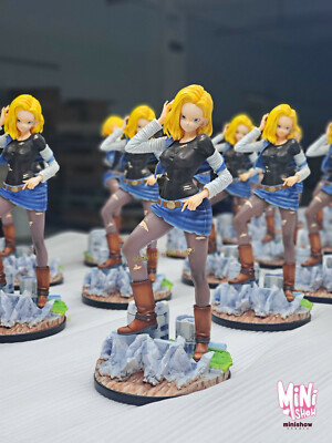 Dragon Ball Android 18 Resin Model Painted Statue Collectible Cast off ...