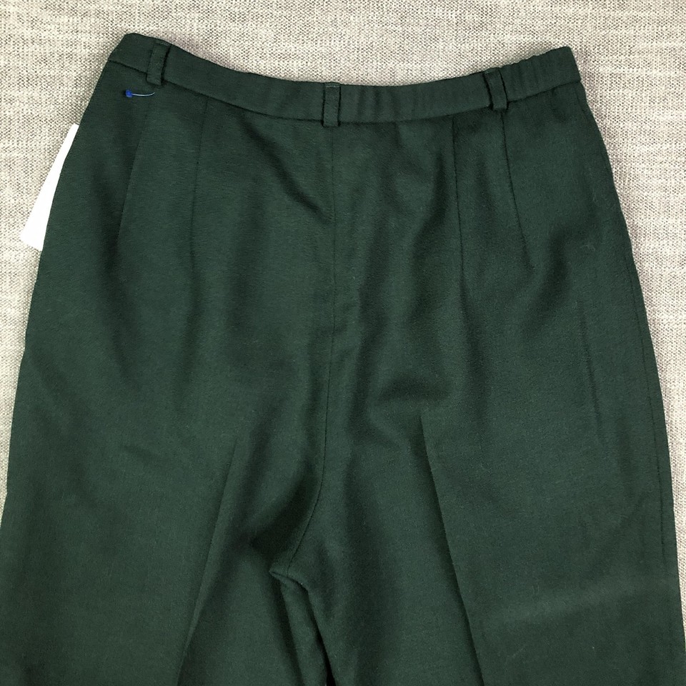 Pendleton Pants Womens 10 Green Wool Highland Holiday Made in USA Lined ...